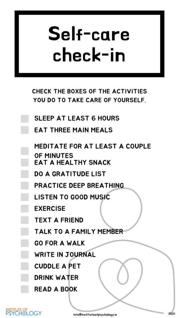 Self Care CheckIn - Institute of Psychology